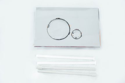 Push Plate for Concealed Cistern Chrome GLOBE Oli | Dar Ceramica Centre