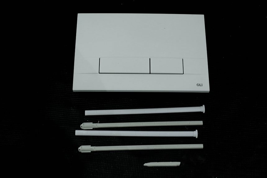 Push Plate for Concealed Cistern White NARROW Oli | Dar Ceramica Centre