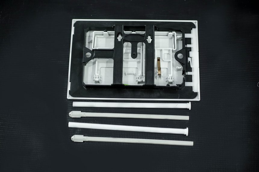 Push Plate for Concealed Cistern White NARROW Oli | Dar Ceramica Centre