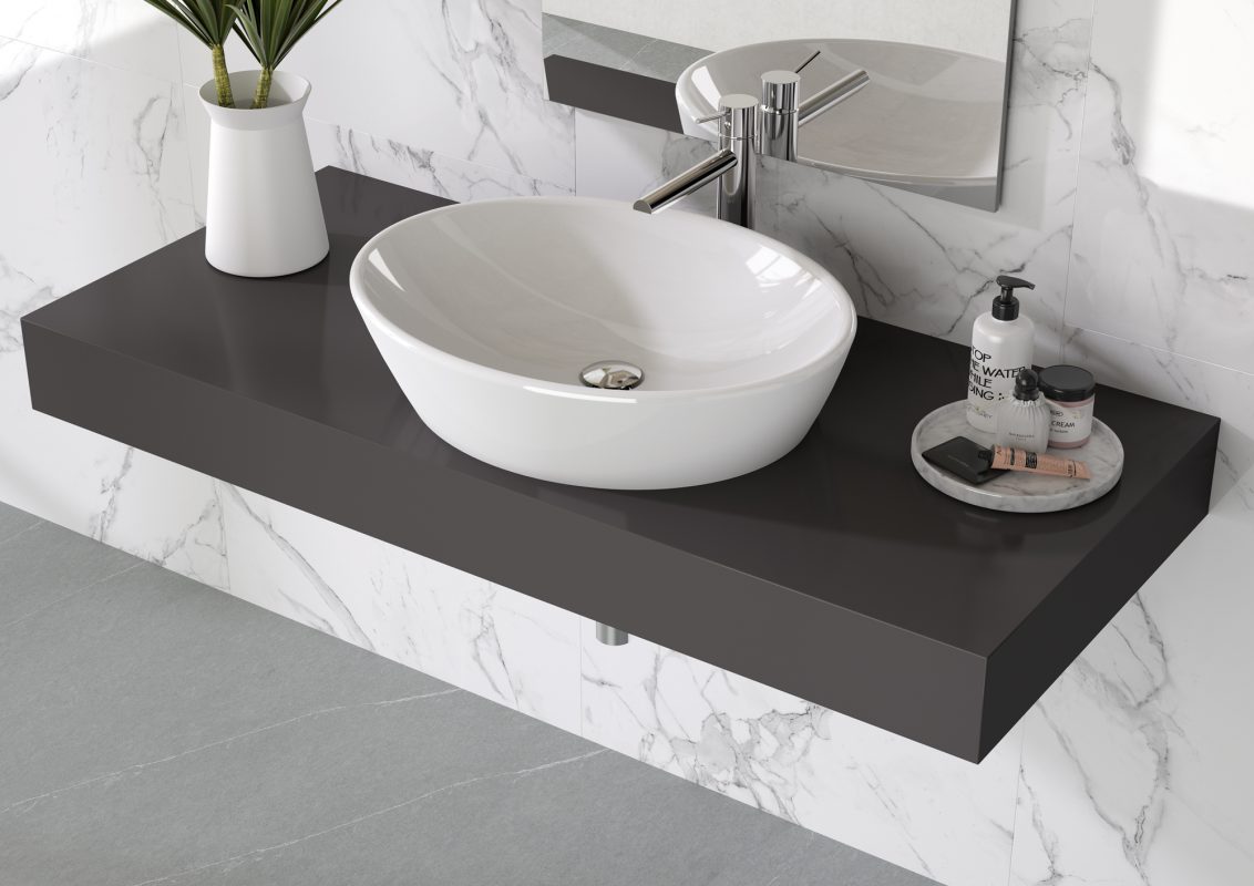 Wash Basin Counter SOFT 570 Sanitana | Dar Ceramica Centre