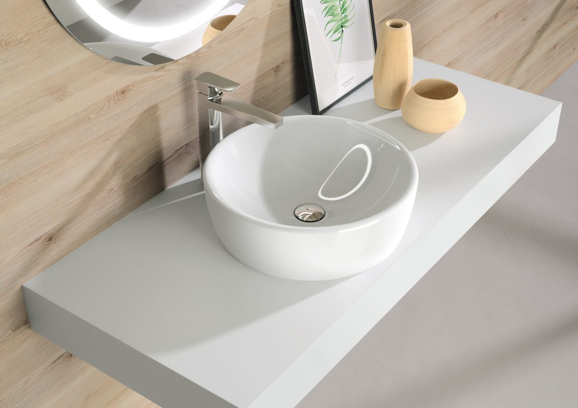 Wash Basin Counter SOFT 570 Sanitana | Dar Ceramica Centre